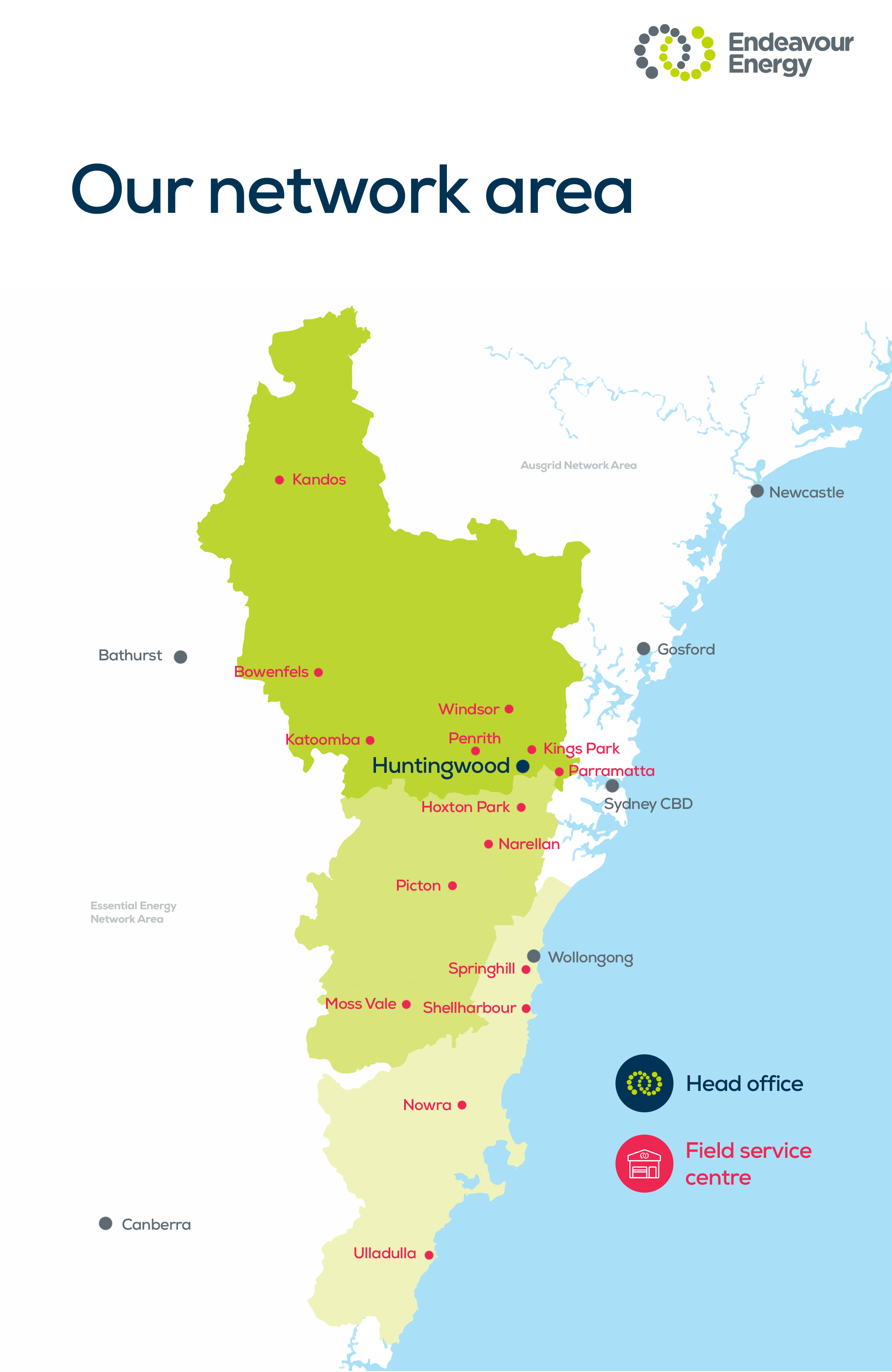 Our network coverage | Endeavour Energy